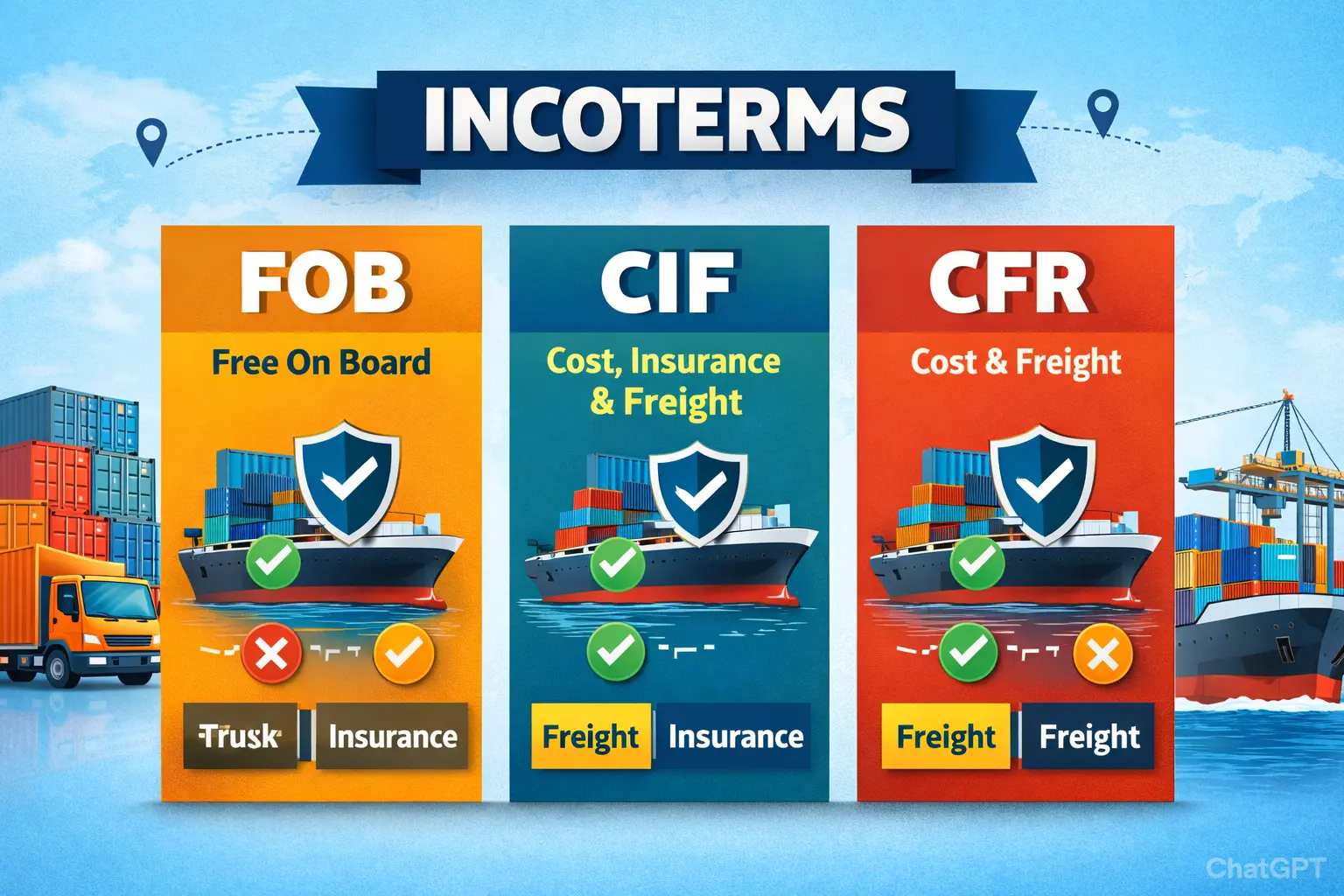 FOB Vs CIF Vs CFR Vs EXW Vs DDP Explained (Incoterms 2020 Guide)